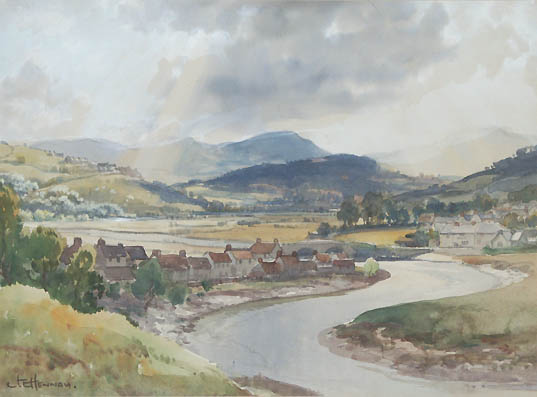 Ultra Pontem and the River Usk, Caerleon - by J E Hennah